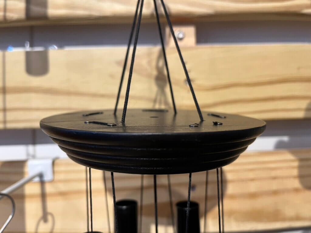 Wood Top Stained Glass Sail Wind Chime